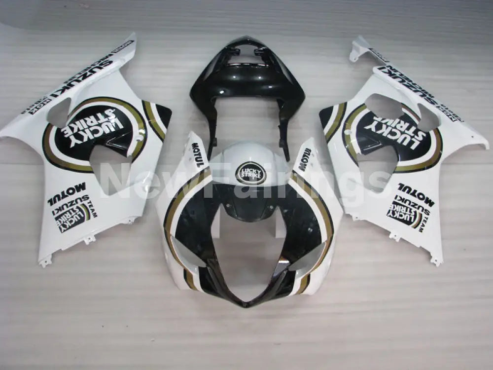 Black and White Lucky Strike - GSX-R1000 03-04 Fairing Kit | OEM Grade ...