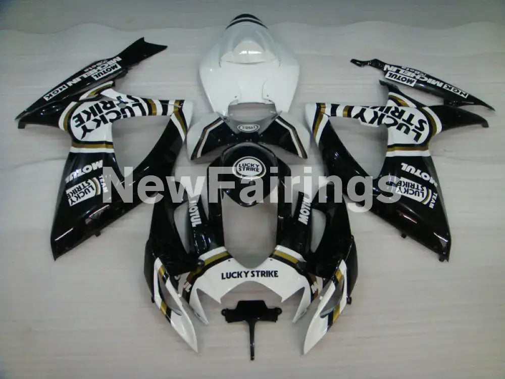 Black and White Lucky Strike - GSX-R600 06-07 Fairing Kit | OEM Grade ...
