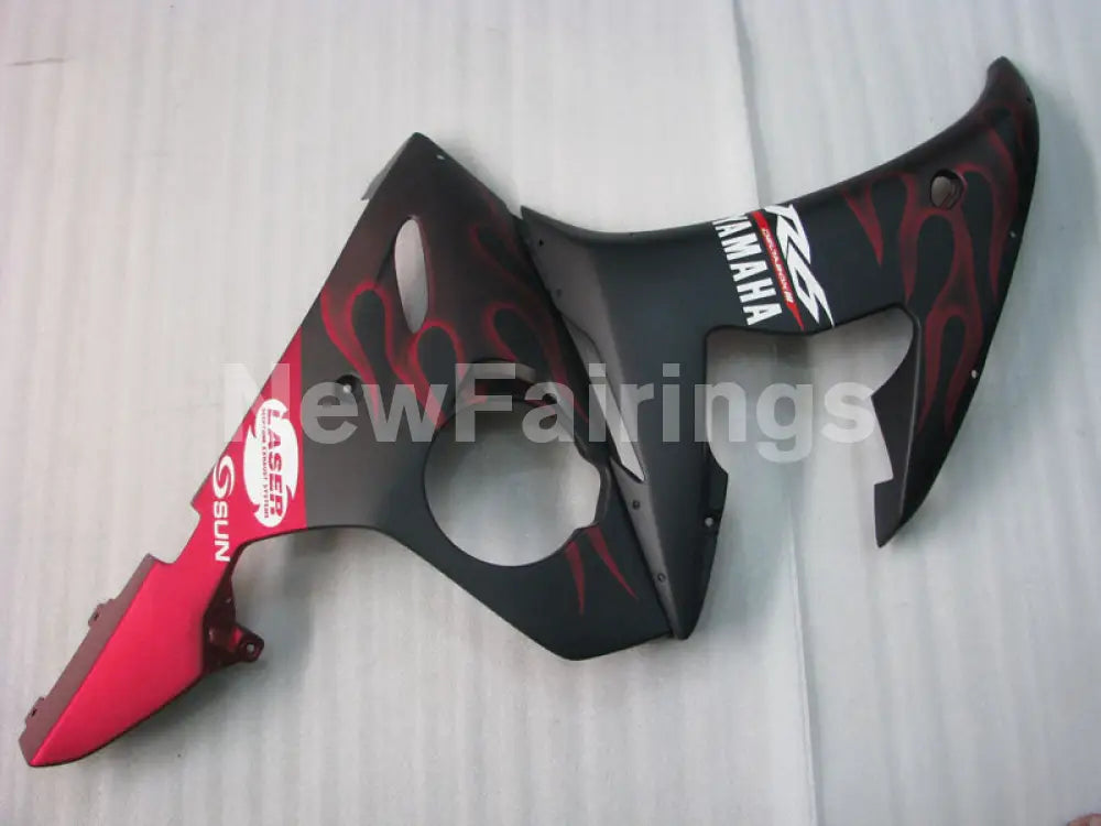 Matte Black and Red Flame YZF-R6 Fairing Kit – NewFairings