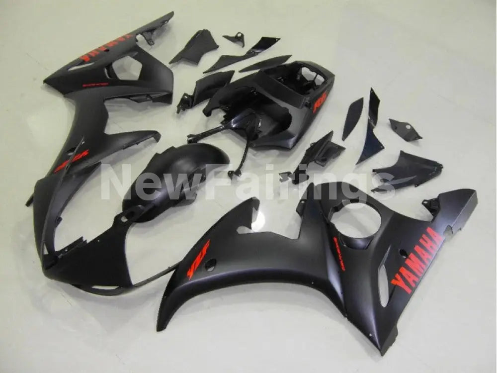 Matte Black YZF-R6 Fairing Kit with Red Decals – NewFairings