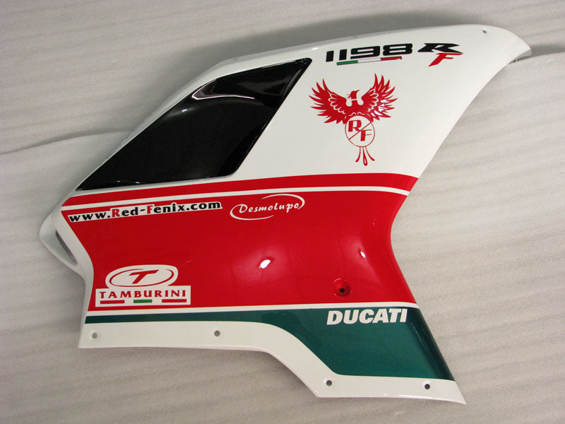 Number 333 Black and White Red Ducati 1198 Fairing Kit – NewFairings