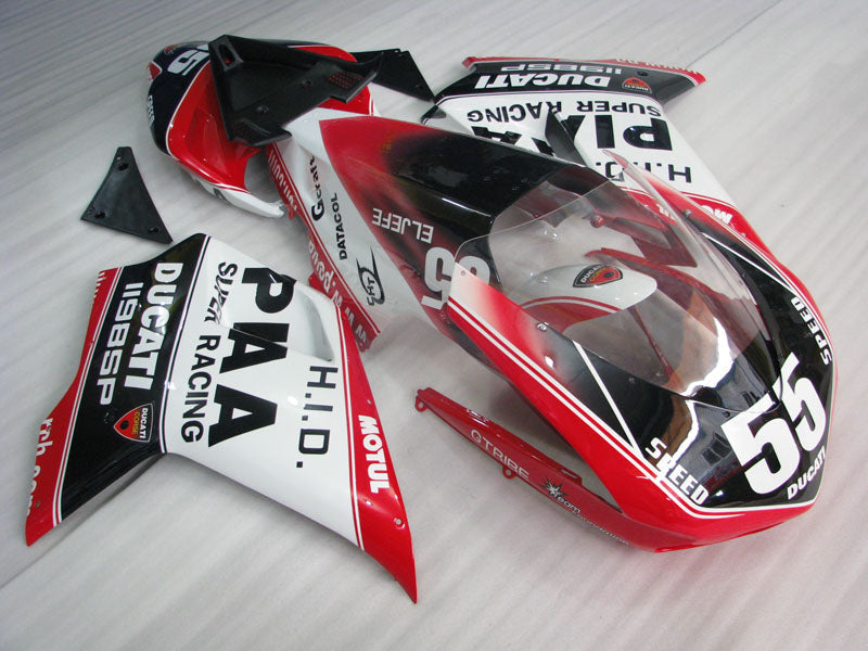Number 55 Red White Black MOTUL Ducati 1198 Fairing Kit – NewFairings