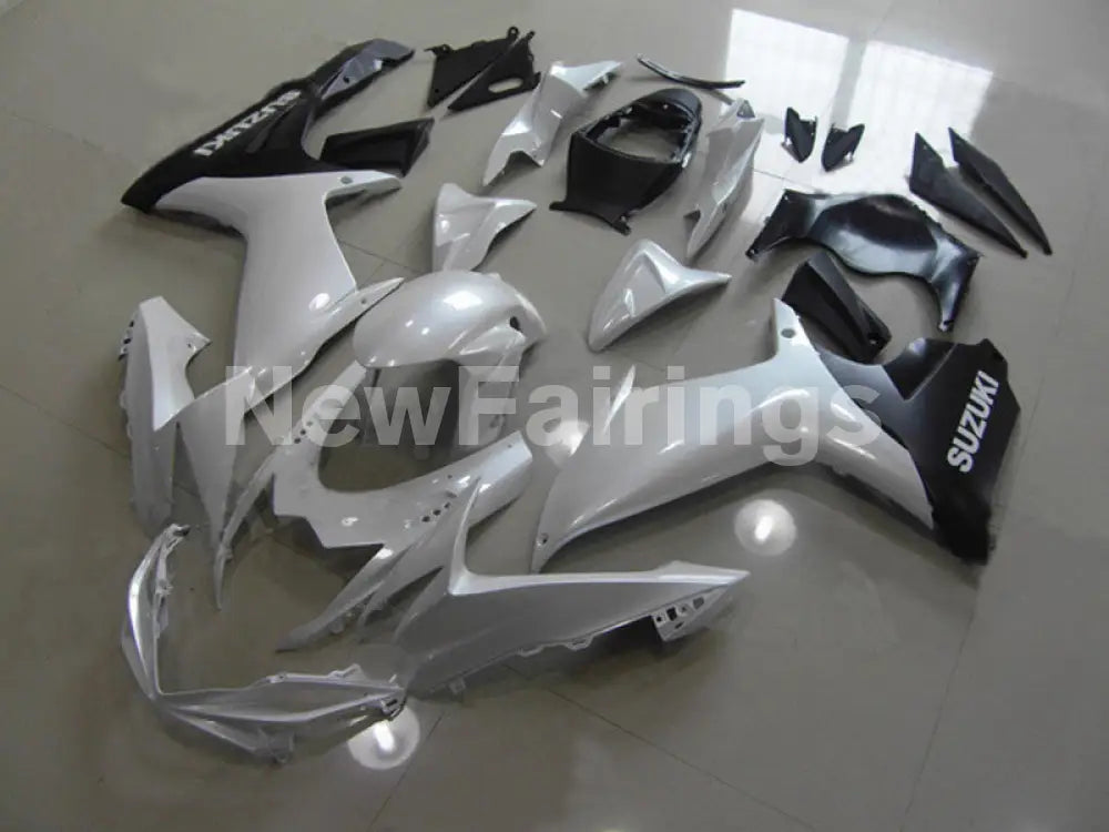 Pearl White and Matte Black Factory Style - GSX-R750 11-24 Fairing Kit ...