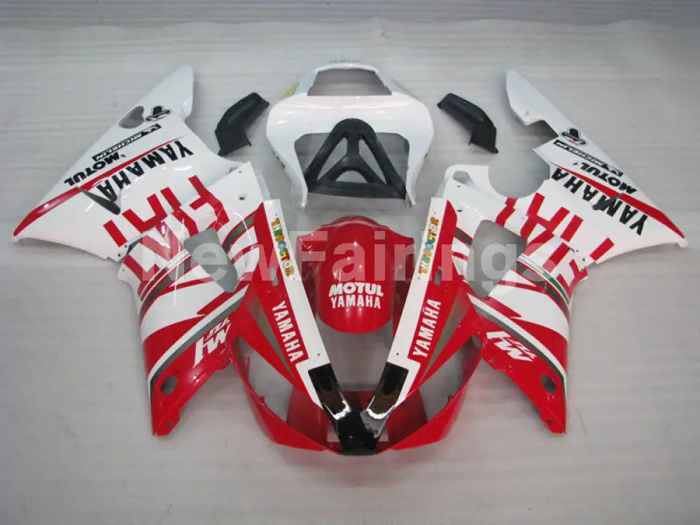 Red and White FIAT YZF-R1 Fairing Kit for 00-01 – NewFairings