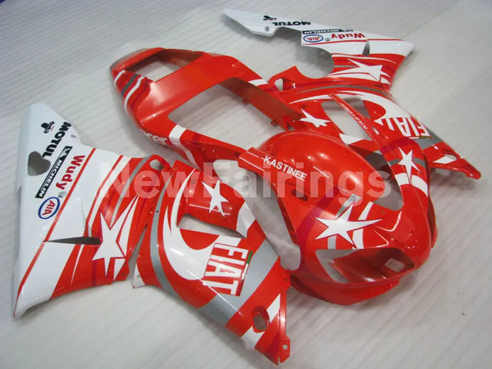 Heartfelt Red and White FIAT YZF-R1 Fairing Kit – NewFairings