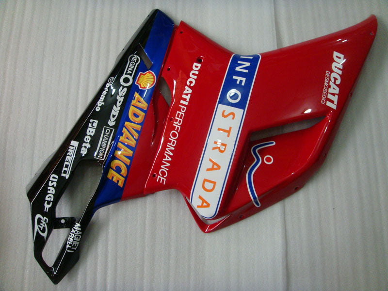 Red and White Black Performance Fairing Kit for Ducati 848 1098 1198 ...