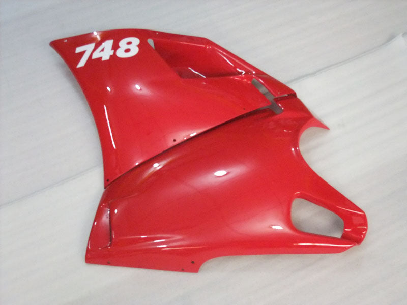 Red and White Factory Style - Ducati 748 96-02 Fairing Kit (Single Pas ...