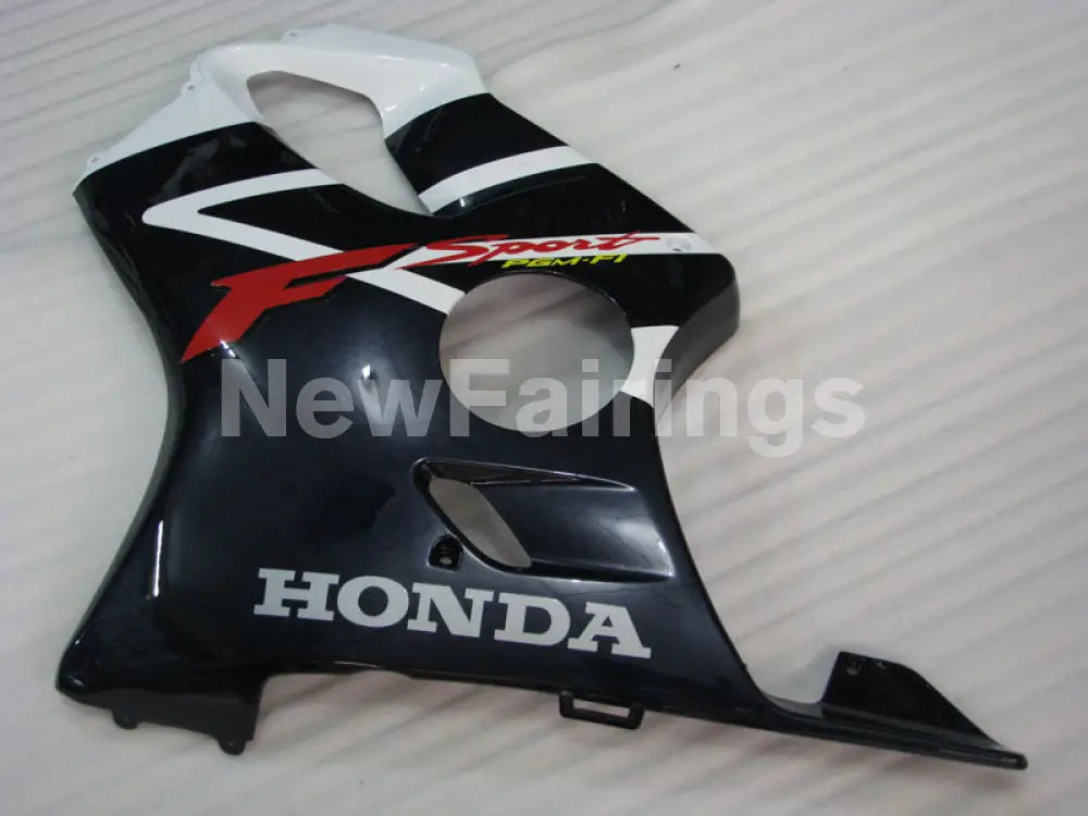 White and Black Factory Style - CBR600 F4i 01-03 Fairing Kit – NewFairing