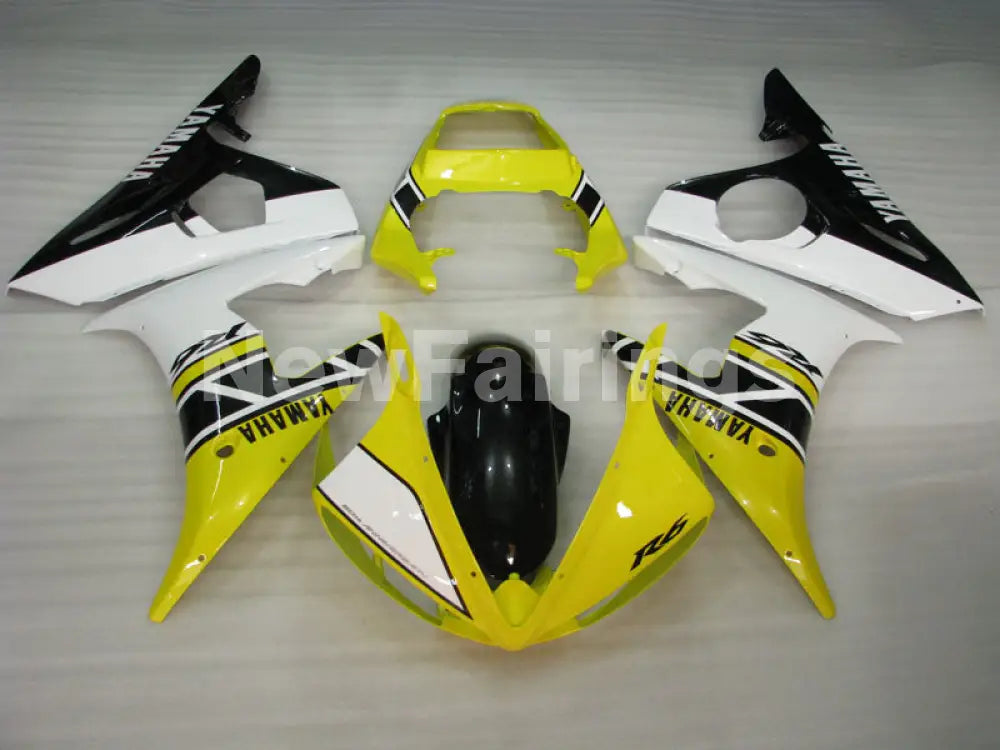 Yellow and White Black Factory Style YZF R6 Fairing Kit – NewFairings